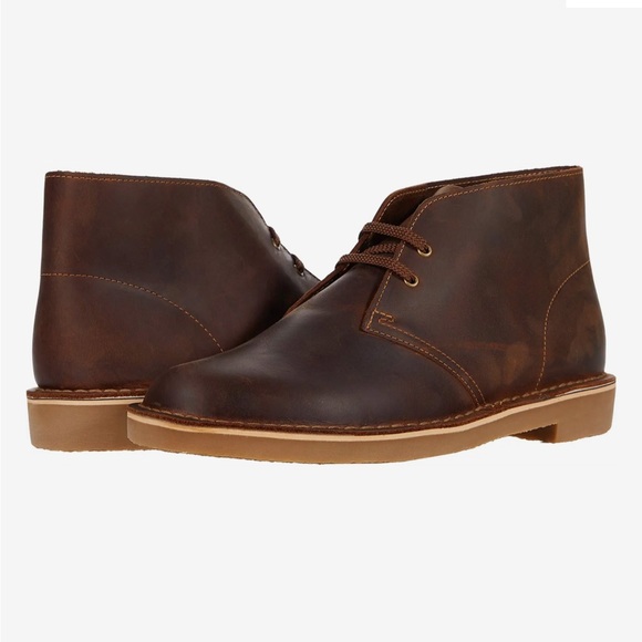 Clarks | Shoes | New Mens Brown Leather Clarks Bushacre 3 Chukka Boots ...